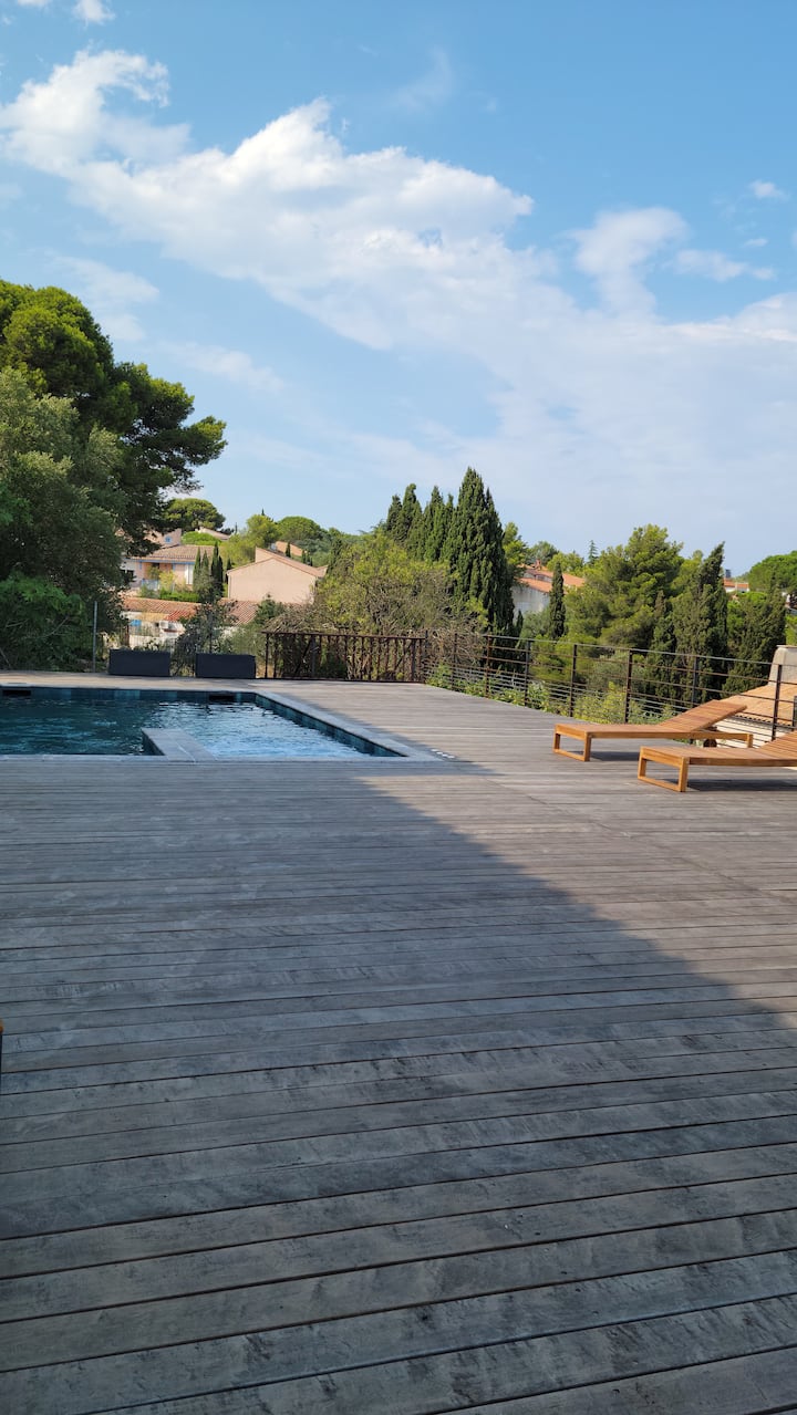 Villa 10 Pers Vue Mer Et Piscine - Leucate