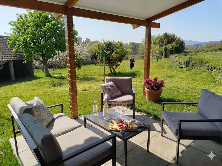 Casa Rural Slow Travel, Jardín Y Vistas A Portugal - Monção