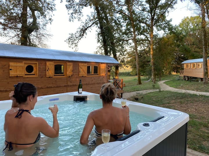 3 Roulottes De L’herm Piscine Et Jacuzzi - Périgord