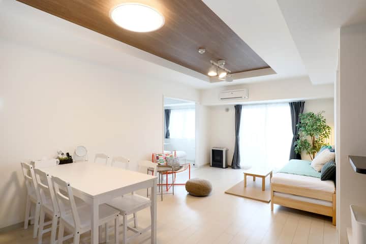 家族旅行｜ベッド6台｜75㎡ 3br｜6名快適｜駐車場付・静かな滞在 - Sapporo