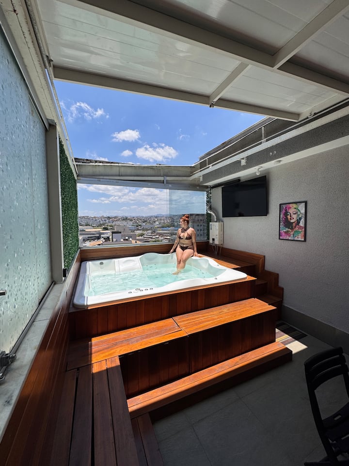 Apê Sky Ao Lado Do Shopping Contagem C/ Spa - Belo Horizonte