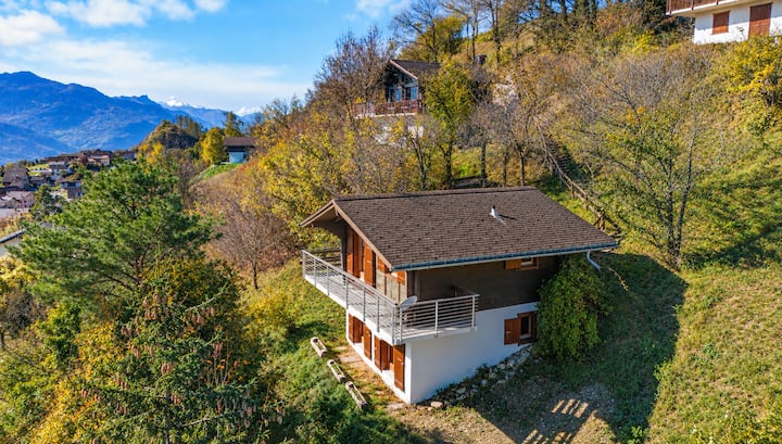 Charming Chalet Facing The Alps - Sion