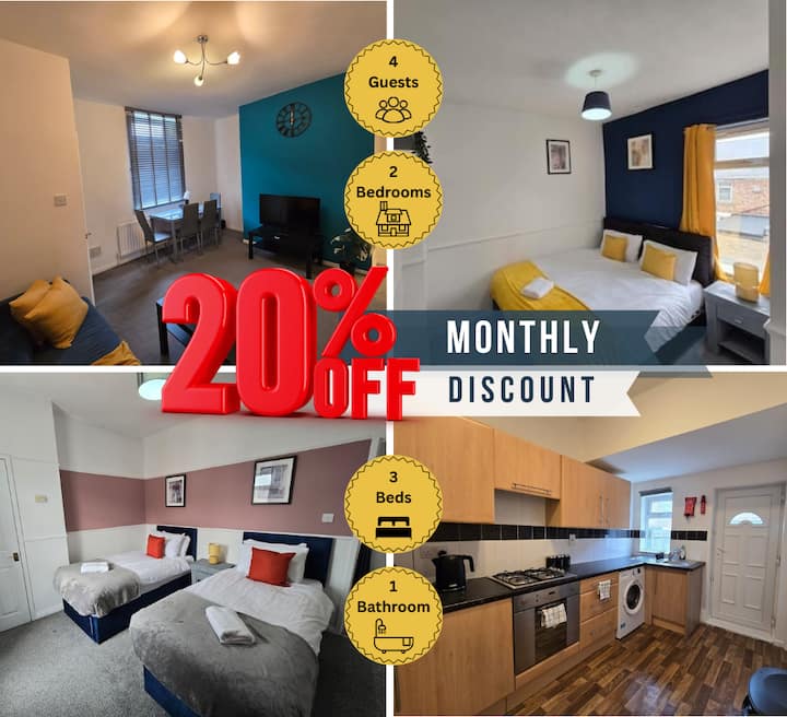 Spacious 2br | Great For Work & Family Stays - Newcastle upon Tyne