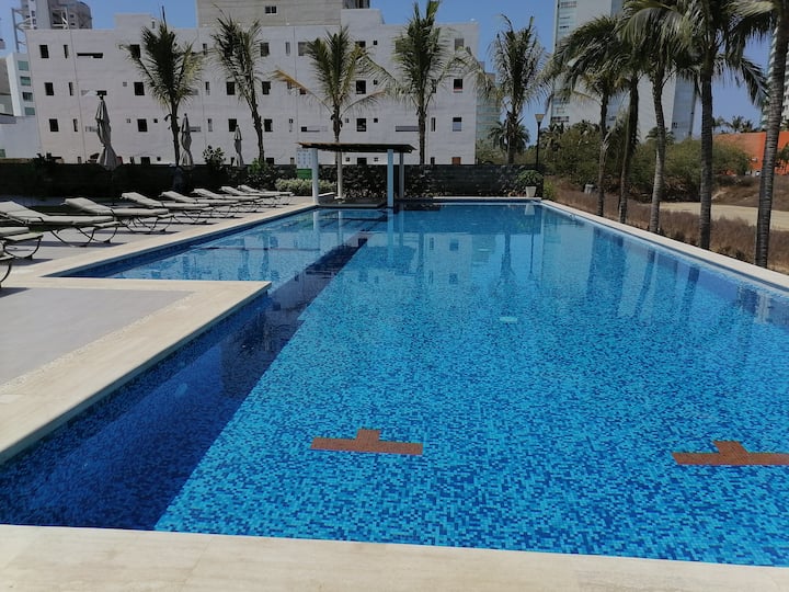 Depa Nuevo/alberca/gym/bbq/a 100 Mt De Playa - Acapulco