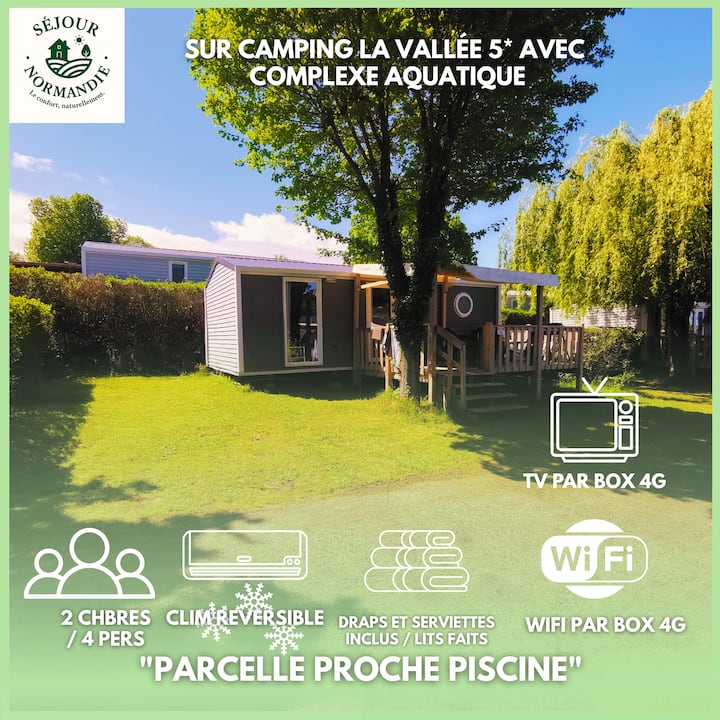 Chaleureux Mobilhome 4 Pers 2 Ch Houlgate 5* - Houlgate