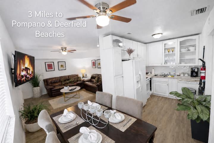 3 Beds Coastal Oasis- 3mi Pompano& Deerfield Beach - Pompano Beach, FL