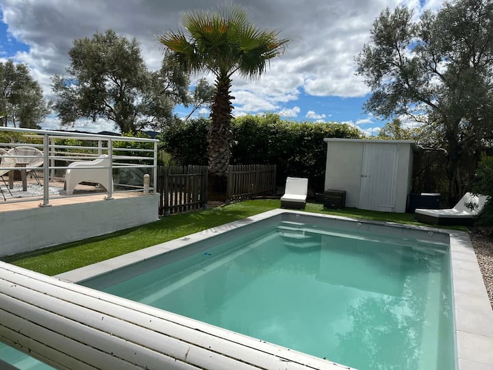 Villa Au Calme Avec Piscine - Aniane