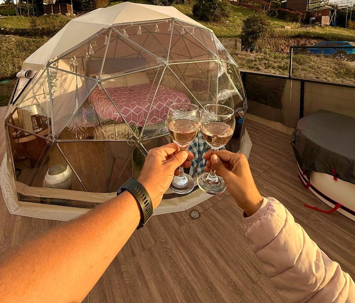Guatavita Glamping Con Jacuzzi Vista Lago - Guatavita