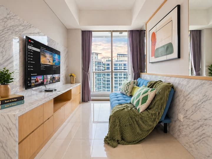 Alona Sanliving • 2br • Mall Access • Pool View - Jakarta