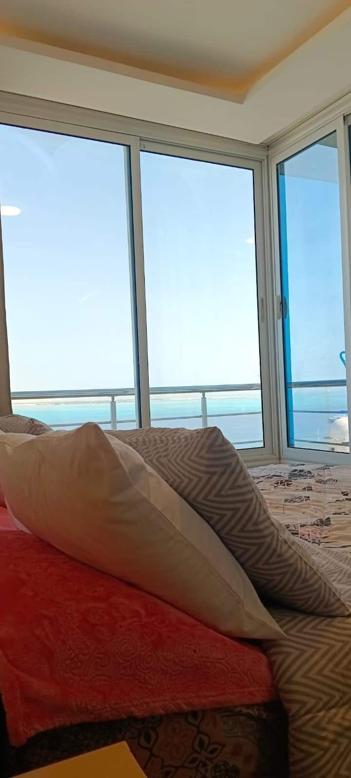 Full Sea View Apartment Private Balcony Sherton St - Hurgada