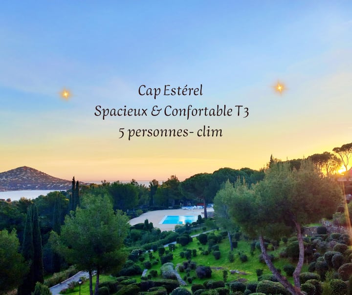 Cap Estérel - T3 Confortable & Spacieux -Climatisé - Cap Estérel