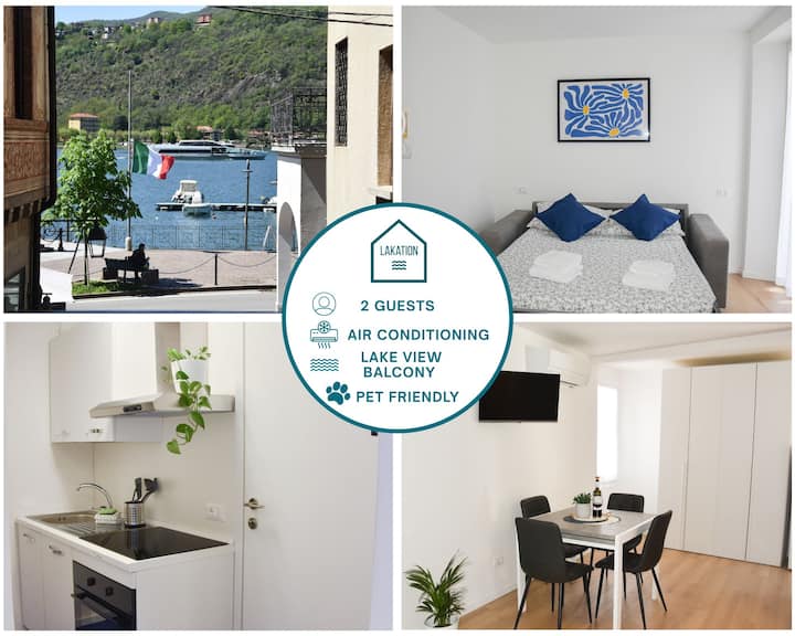 On The Lake: New Cozy Studio, Balcony & A/c - Morcote