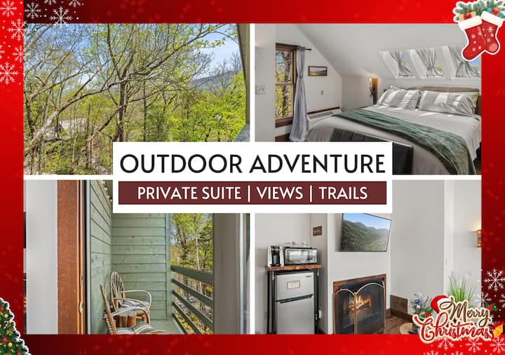 Sky-filled King Suite | Walk-in Shower | Breakfast - Townsend, TN