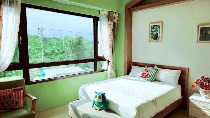 Hualien花蓮。聽見蝸牛美式鄉村家庭親子四人房(近海洋公園、貨櫃星巴克、知卡宣森林公園) - 壽豐鄉