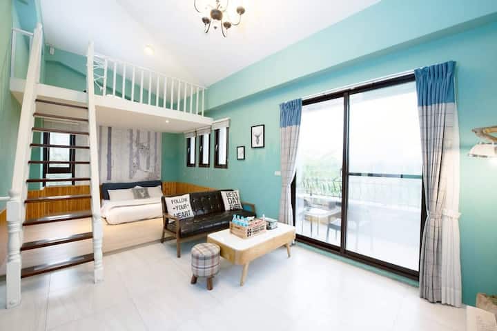 Hualien花蓮。聽見蝸牛北歐家庭親子四人房(近海洋公園、貨櫃星巴克、知卡宣森林公園) - 서우펑 향