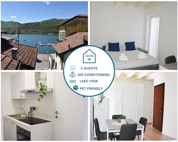 On The Lake: New Cozy Studio, Lake View & A/c - Melide