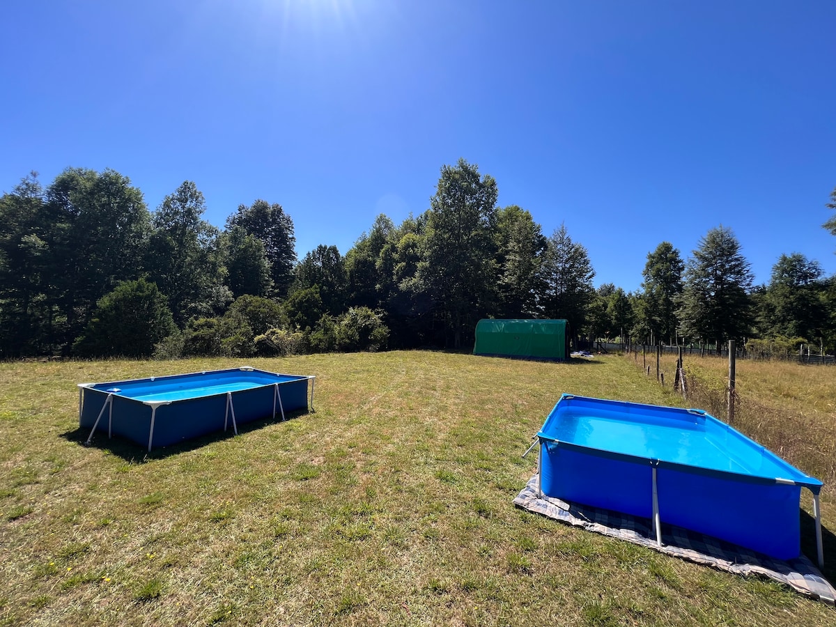 Glamping au bord de la rivière Pucon secteur Quetroleufu - Tentes à ...