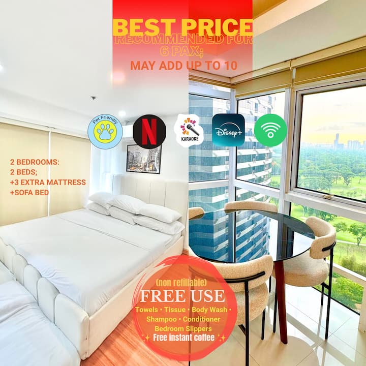 5minwalk To Bgc Central/shangrila—golfview+videoke - Makati