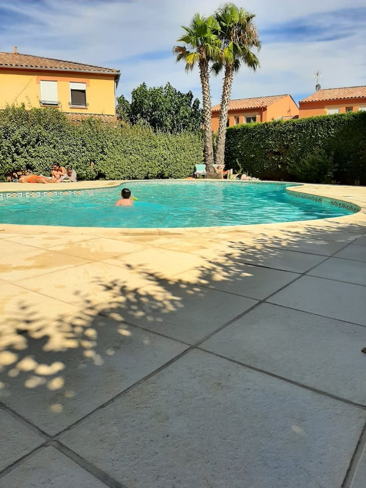 Appart T3 Les Jardins Du Lamparo Terrasse&piscine - Valras-Plage