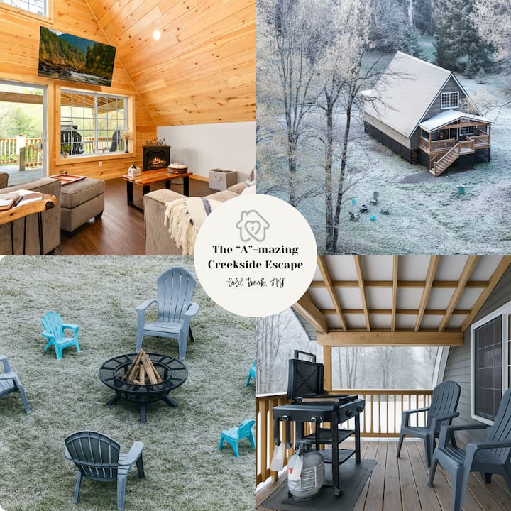 Creekside~firepit/bbq/pet/hiking/trail/cornhole - Adirondack Mountains