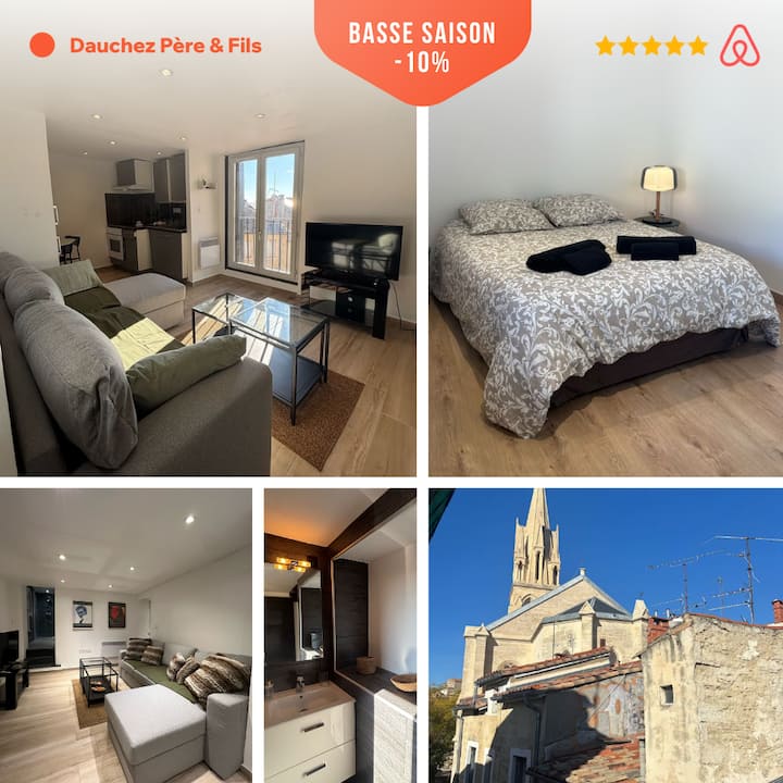 -10% F2 4 Pers - Centre Montpellier • Vue Toit - Montpellier