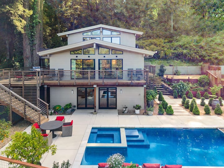 Lux Private Modern Villa | Pool, Spa, & Dogs Ok - Calistoga, CA
