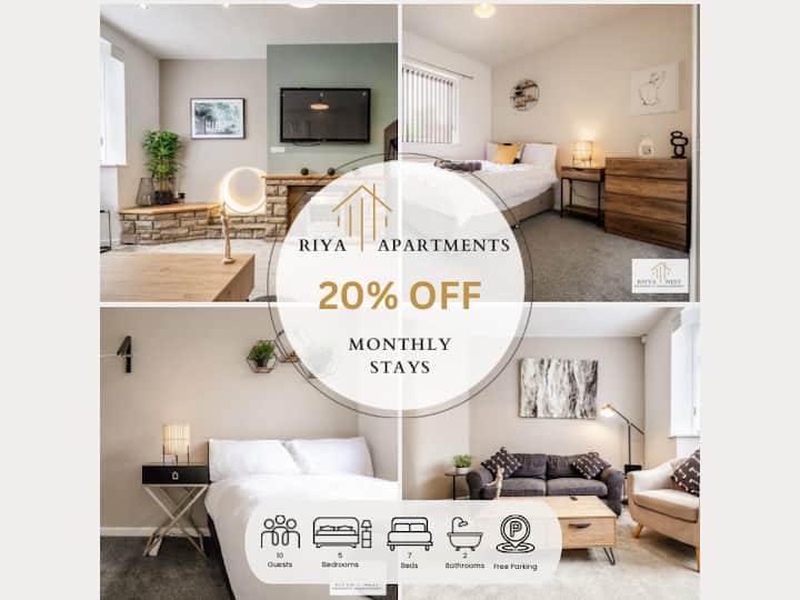 5 Bedroom 2 Bath/parking/ Long Stay Discount - Newcastle upon Tyne