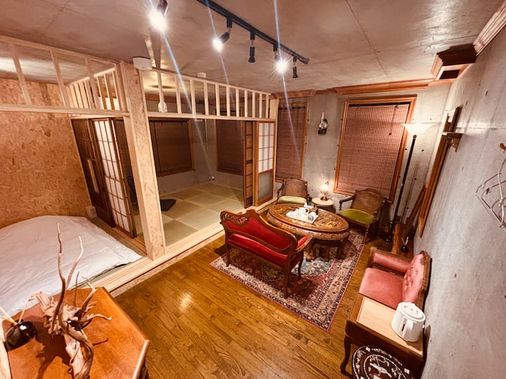 2340inn:池袋商区,地铁4分钟,天台富士山可见,绝美设计50平方米,日式榻榻米+客厅、2卫2浴 - Ikebukuro