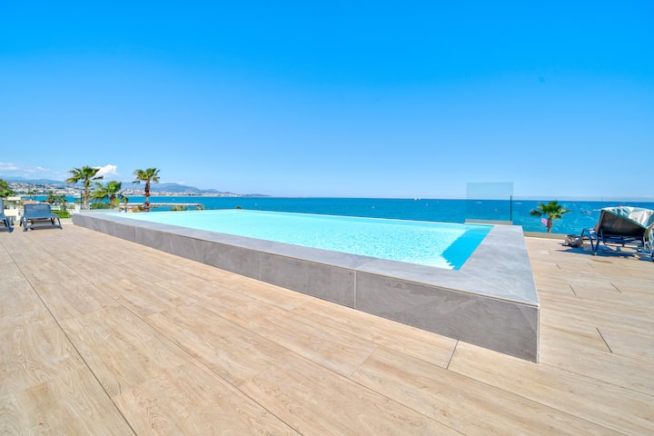 Luxious Rooftop Sea View - Pool Access - Garage - Villeneuve-Loubet