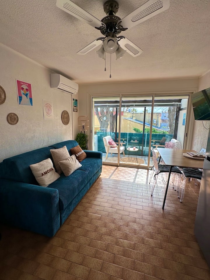 Spacieux T2 - Av De La Méditerranée - Clim-wifi - Marseillan