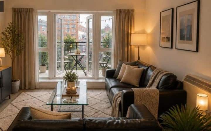 2bed Town Centre Balcony Carpark Premium Apartment - Derby