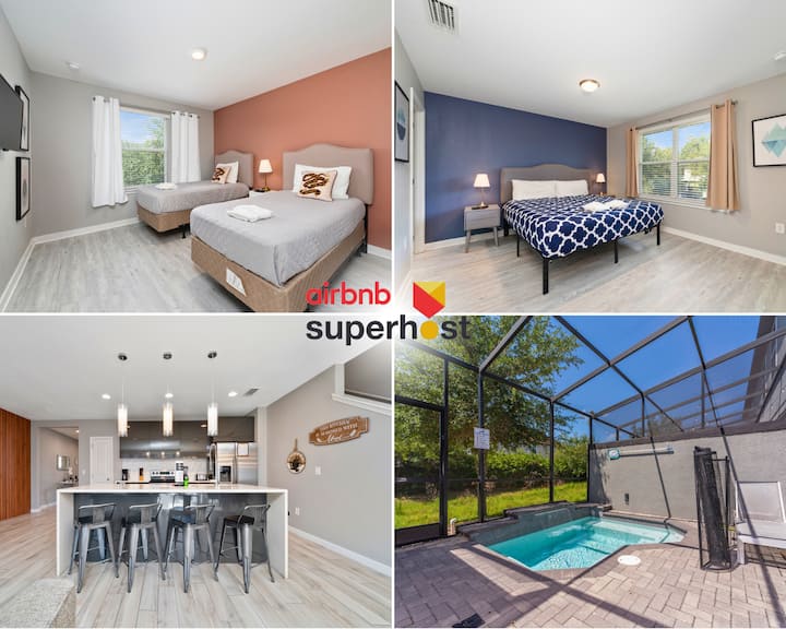 Magic Spot: 4bd No Carpet Getaway W/ Pool & Bbq! - Kissimmee, FL
