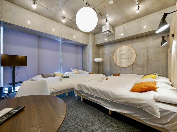 【渋谷まで5分・北参道駅1分】代々木徒歩8分/新宿・原宿2km以内/観光に便利/新築/4ダブルベッド - Shibuya