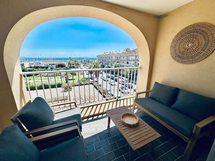 Face Aux îLes D’or. Terrasse Vue Mer. Parking - Plage Notre Dame