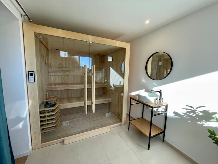 Villa Calade - Vue Mer - Piscine Sauna Cinéma Gym - Juan-les-Pins