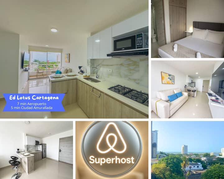 New Apartment With Ocean View – 5min Walled City - Cartagena