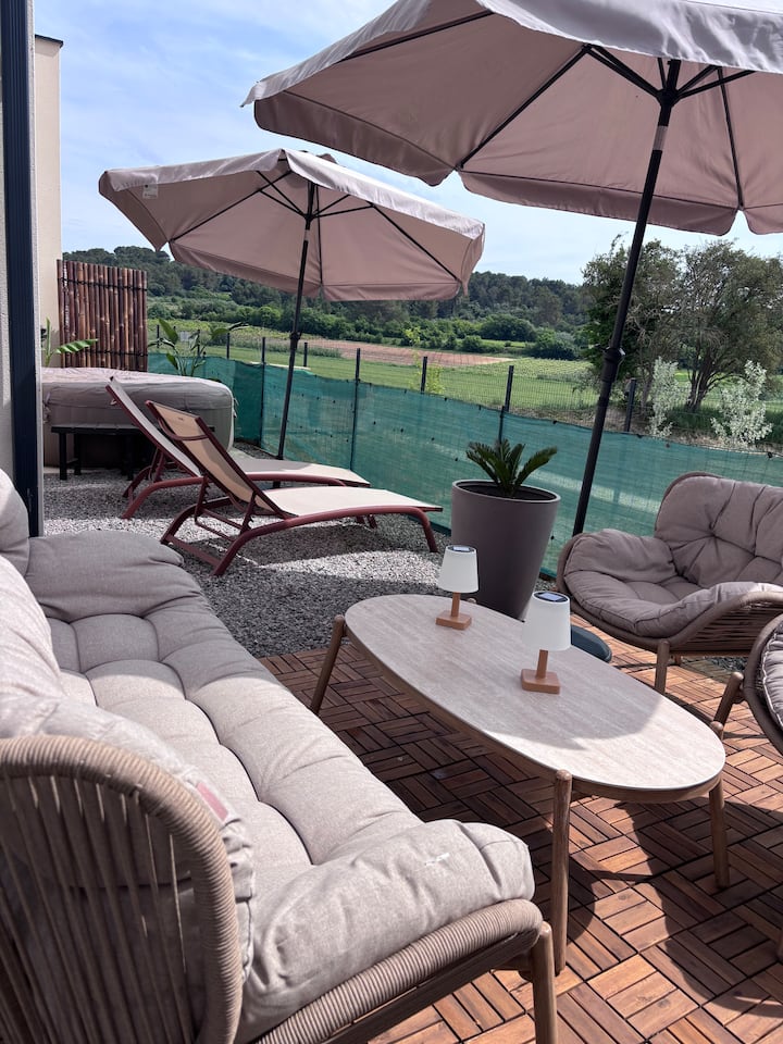 Villa Moderne Avec Spa Privé à 20 Min Des Plages - Lunel