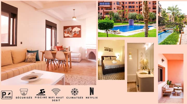 2br, Pools, Gym, Security 24h, 15min From Stadium - Marrakech
