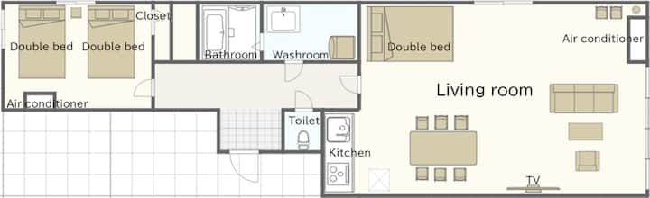 ［Today Only］roomy 70㎡／1min 〜 Station／5min Namba - Umeda