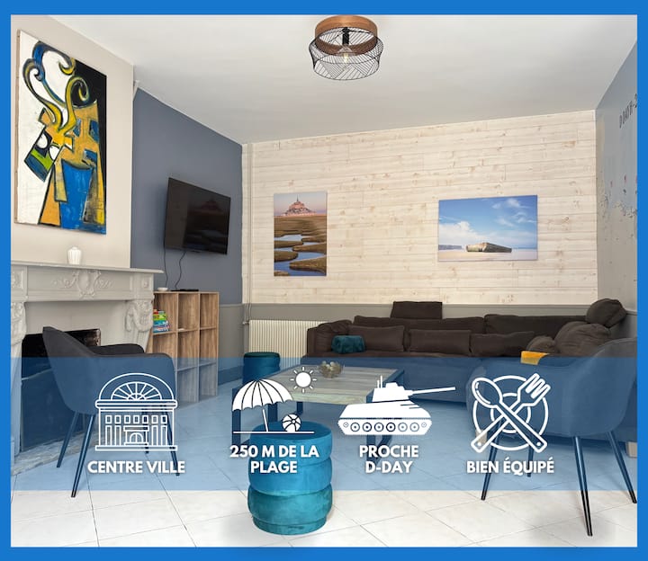 Embruns Spacieux Terrasse 250m Plage Ddaycommerces - Bayeux