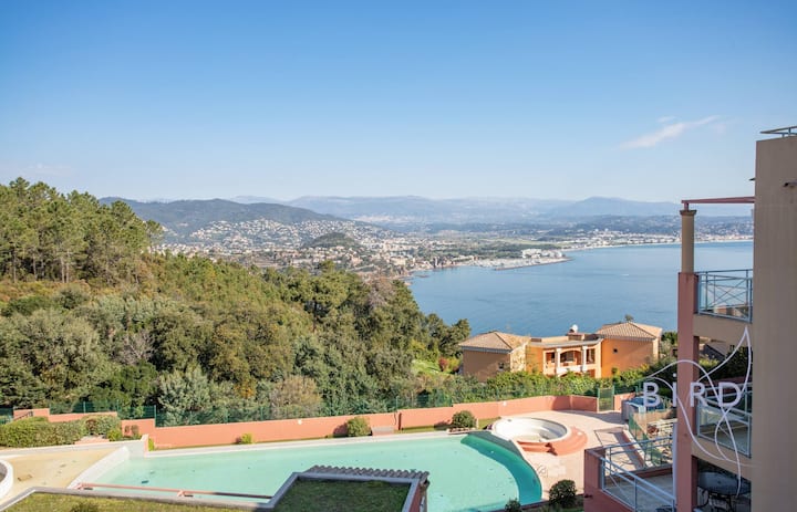 L'horizon Bleu Théoule Swimpool Seaview And Ac - Théoule-sur-Mer