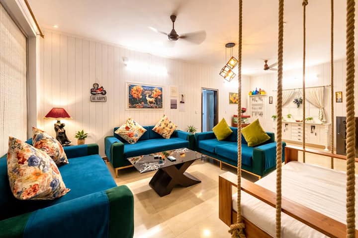 001.3bhk Morden, Couple, Family, Corporate Instay - 古爾岡