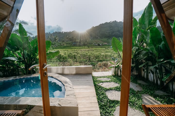 Zen Retreat With Ricefield & Mountain View + Pool - Sidemen
