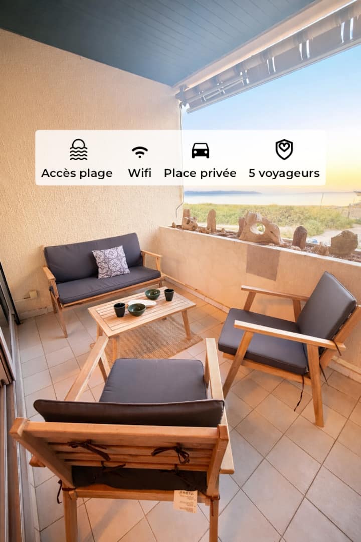 La Voile Bleue – Port De Hyères & Plage à 100&nbsp;M - Presqu'île de Giens