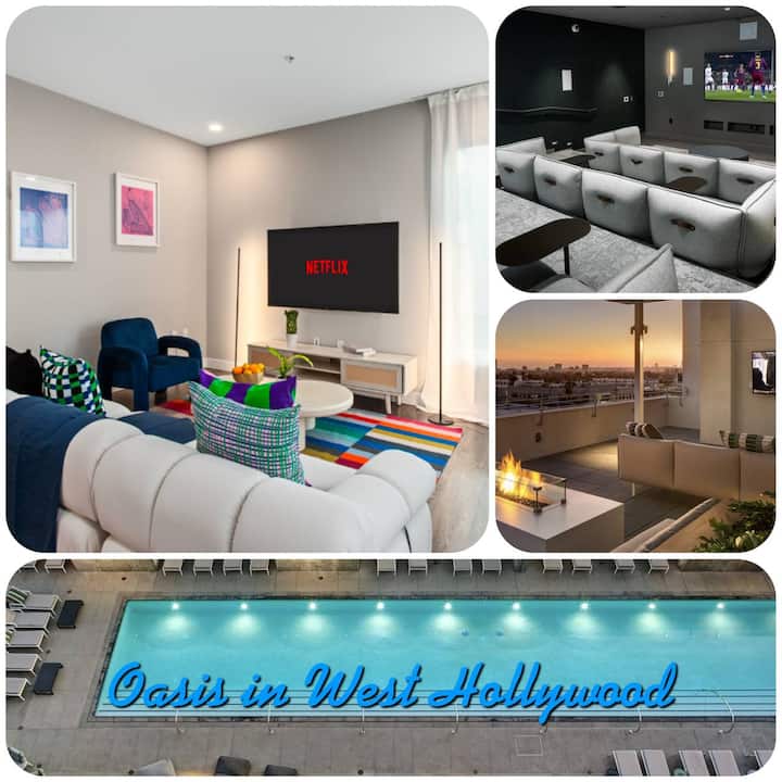Piscine | Cinéma | Jacuzzi | Parking | Toit-terrasse | Cheminée - Hollywood, CA