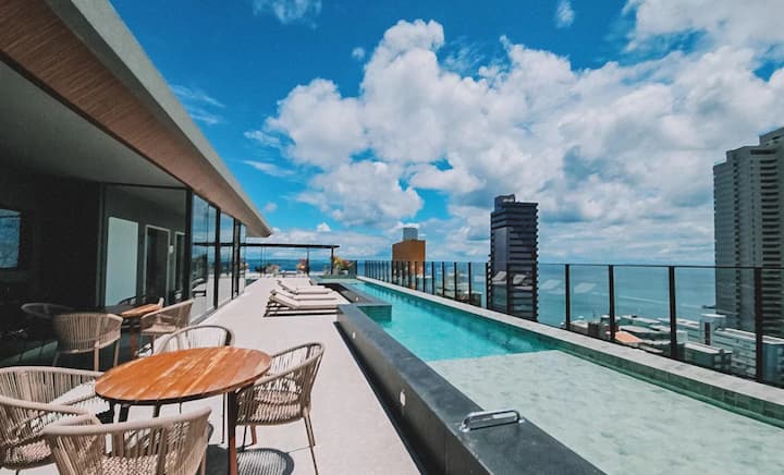 Studio Boutique 1,7 Km Da Praia Rooftop Vista Mar - Salvador