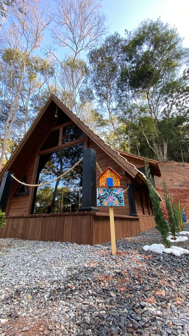 Chalé Aconchegante Na Mata (Green) - Coimbra