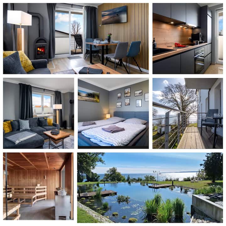 Apt. Mit Meerblick, Naturteich & Sauna - Sassnitz