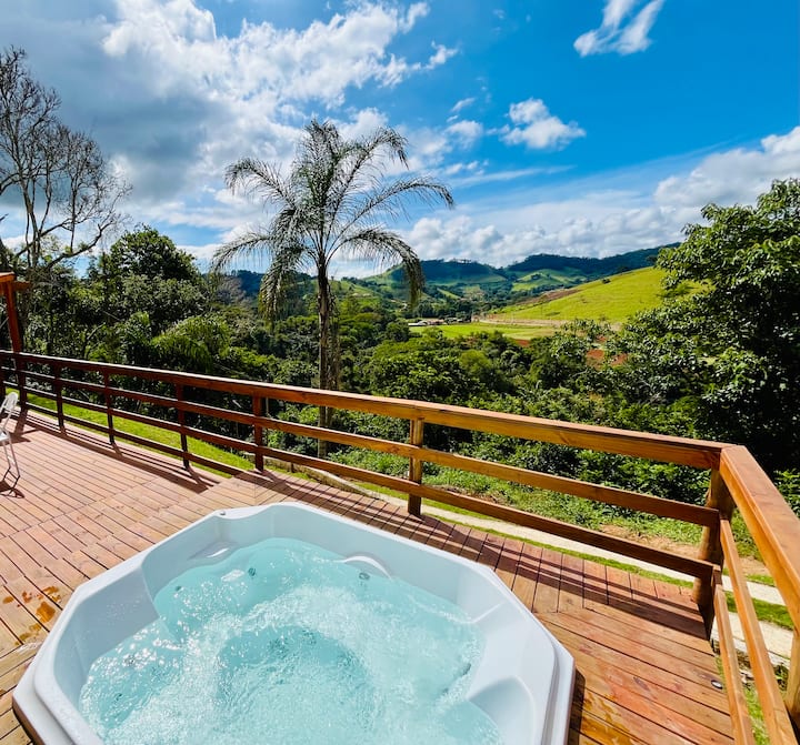 Chalé Duplo Com  Deck Panorâmico E  Spa - Extrema