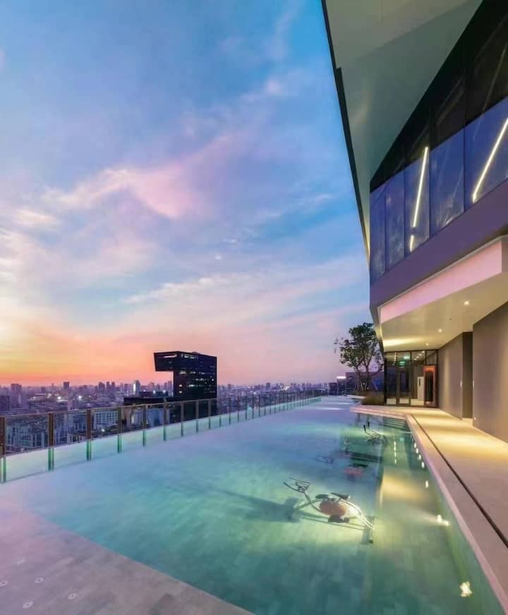 Rame9 无边泳池公寓 月租优惠 免费Wifi-11 - Bangkok